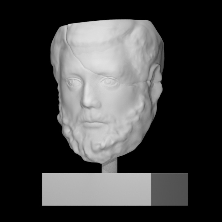 3D Printable Portrait of a bearded Roman by Scan The World
