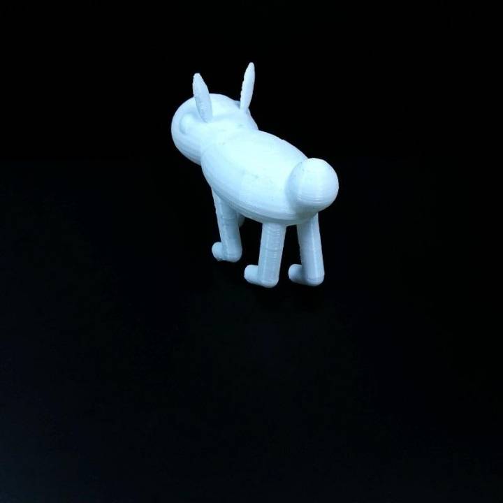 3D Printable long leg rabbit by sofi& ruth_3D