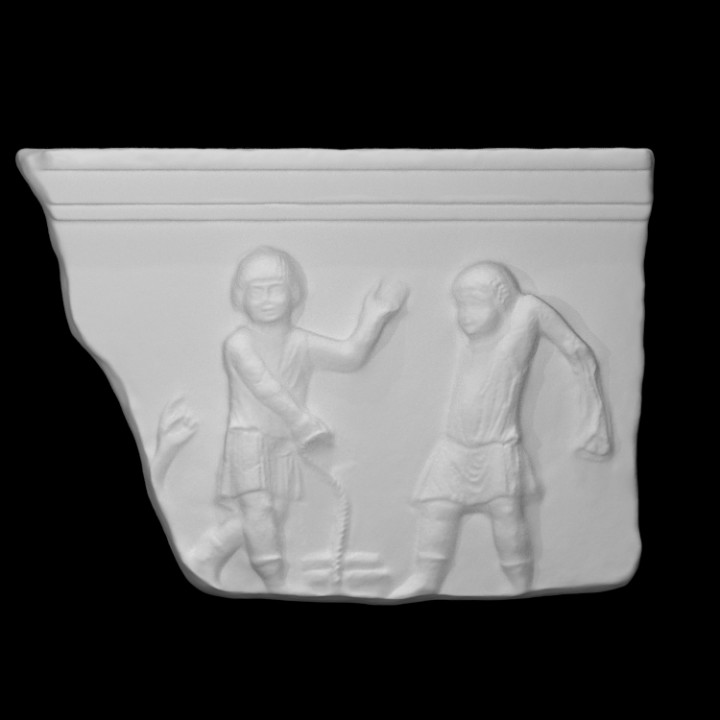 3D Printable Relif with Children Playing by Scan The World