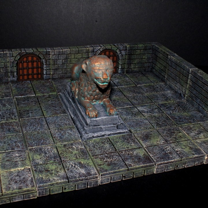 3D Printable OpenForge 2.0 Lion Statues by Devon Jones