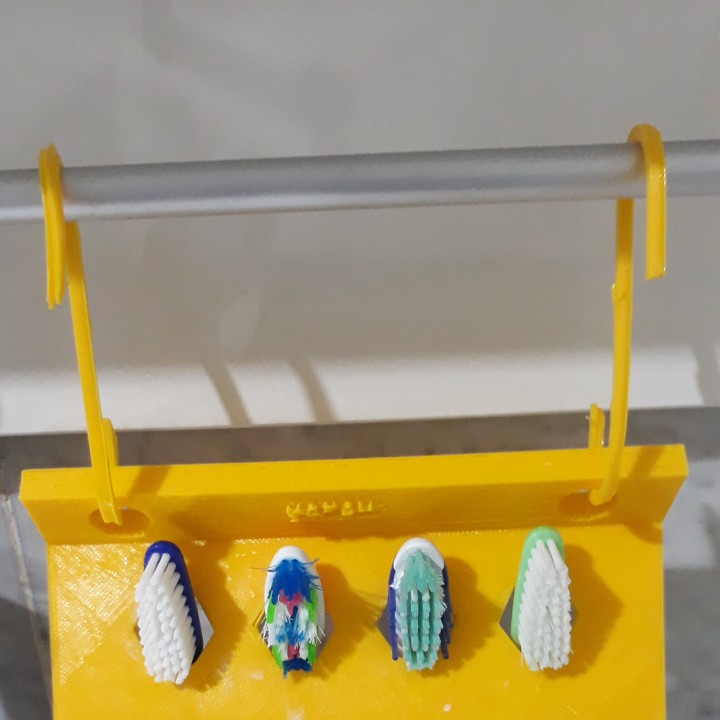 3D Printable Tooth brush holder by Majed