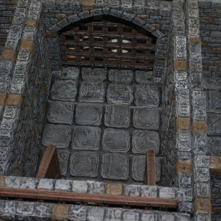 3D Printable OpenForge Stone Barbican by Devon Jones