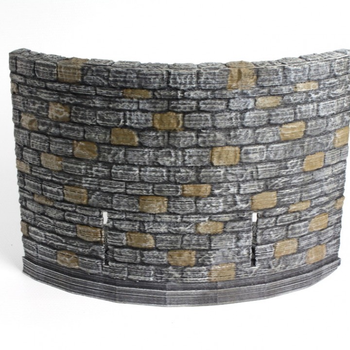 3D Printable OpenForge Stone Barbican by Devon Jones