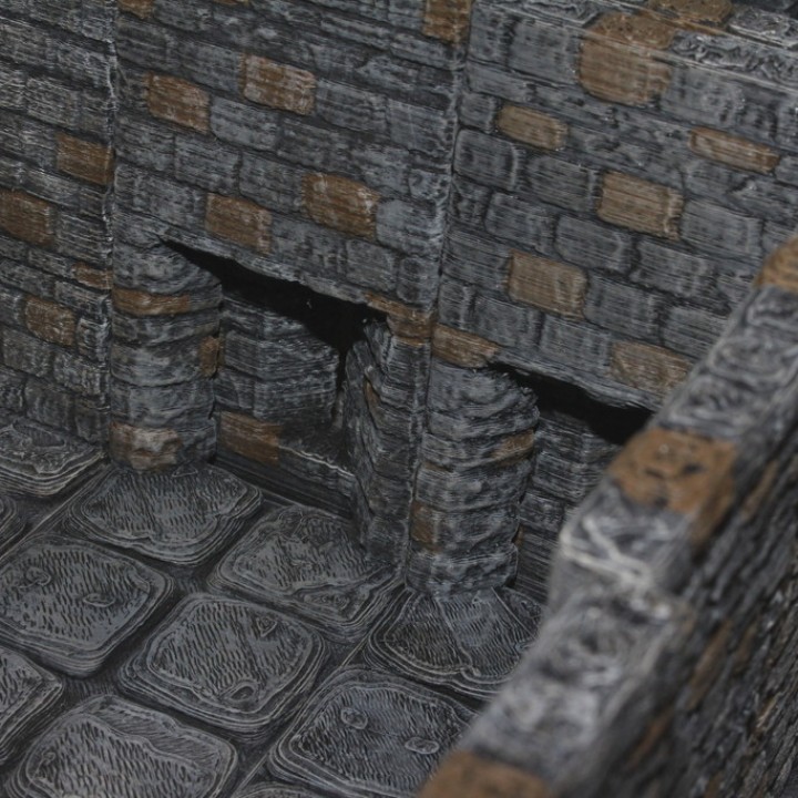 3D Printable OpenForge Stone Barbican by Devon Jones