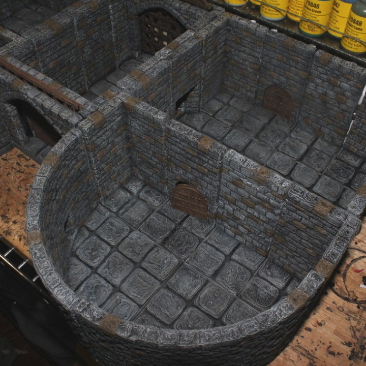 3D Printable OpenForge Stone Barbican by Devon Jones