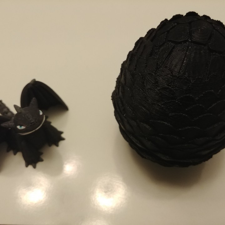 3D Printable Dragon Egg & Dragon - Articulated by 0ni