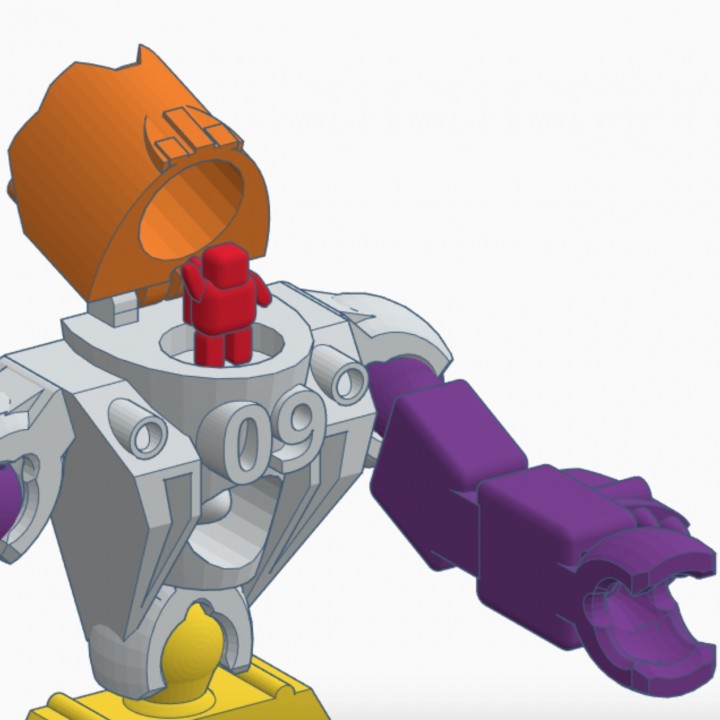 3D Printable Articulated ASTROMAN Combat Robot Toy - #TinkercadEaster ...