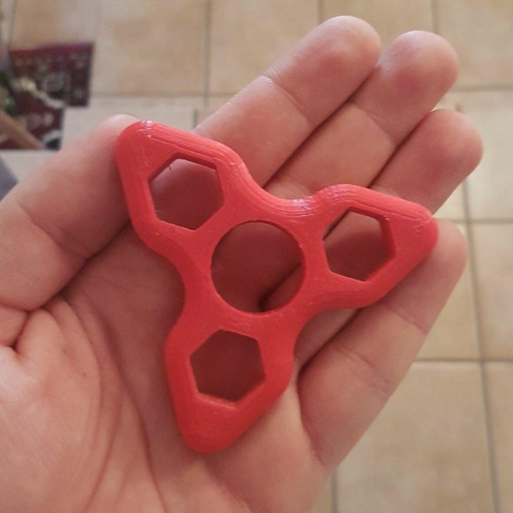 3D Printable Triangular fidget spinner by Kostas Koutsoukos