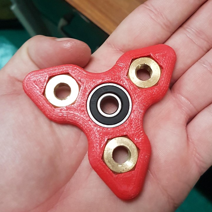 3D Printable Triangular fidget spinner by Kostas Koutsoukos