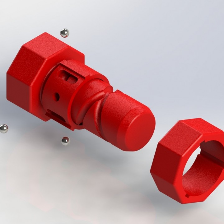 3D Printable Self-Reversing Nut & Bolt by Mii3D
