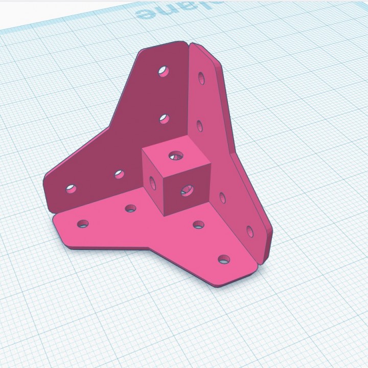 3D Printable Makerbeam corner cube by David Noonien Boyer