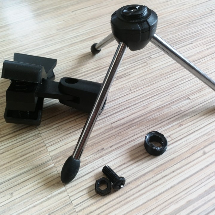 3D Printable BM800 Microphone Tripod Stand by Radoslaw B.