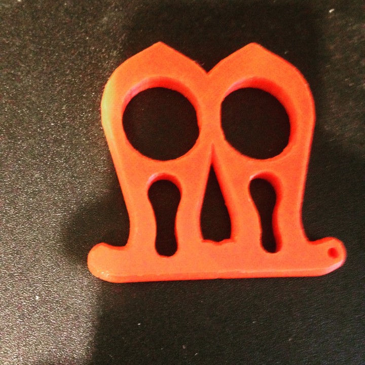 3D Printable 2 finger self defense tool keychain (knuckle duster) by ...