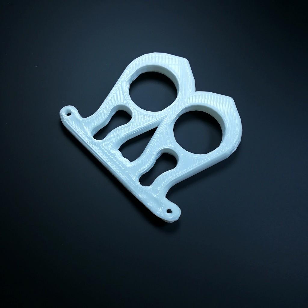 3D Printable 2 finger self defense tool keychain (knuckle duster) by ...