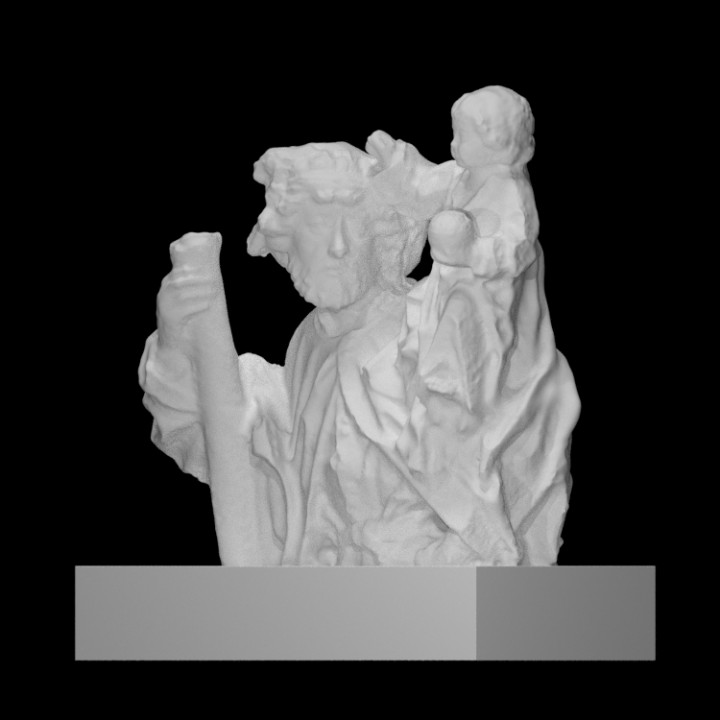 3D Printable St. Christopher by Scan The World