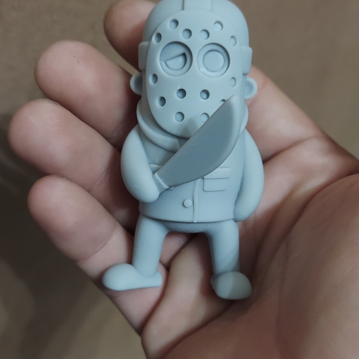 3D Print of Mini Jason from Friday the 13th by BizarroPizarroMiniatures