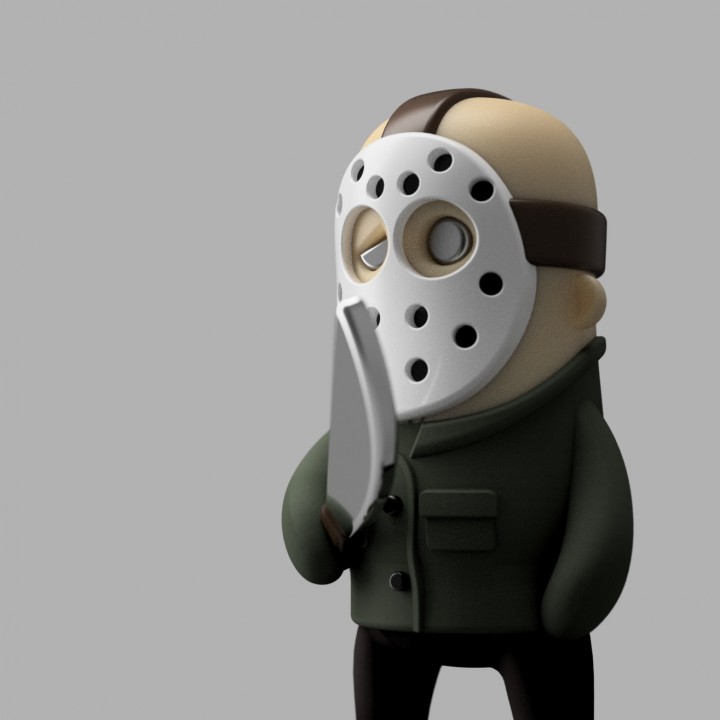 3D Printable Mini Jason from Friday the 13th by Wekster
