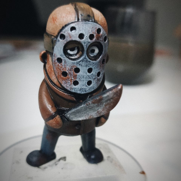 3D Print of Mini Jason from Friday the 13th by dmdspirit