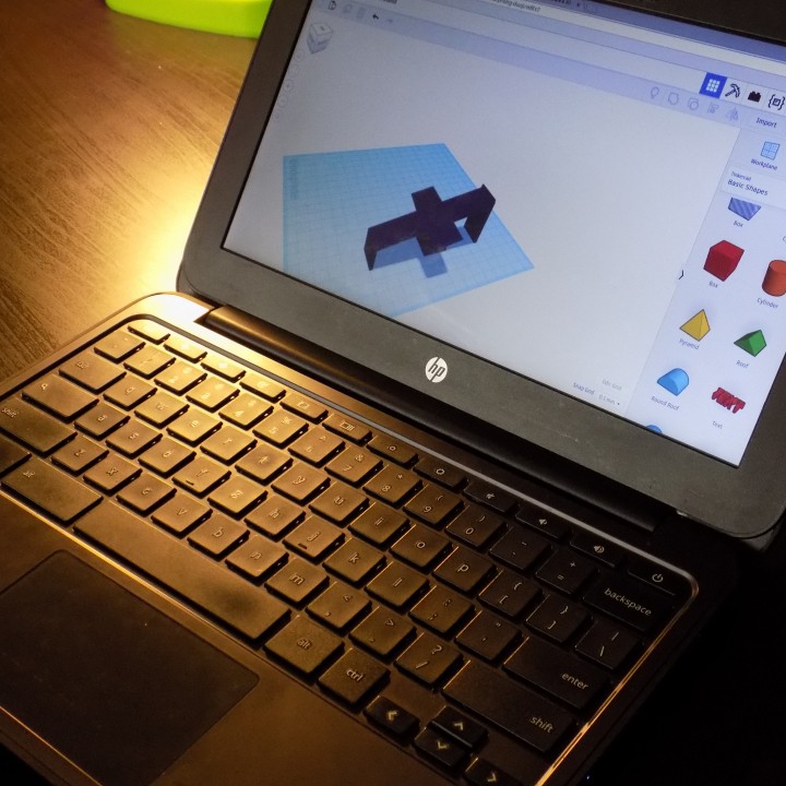 3D Printable HP Chromebook stand by Llama Lover