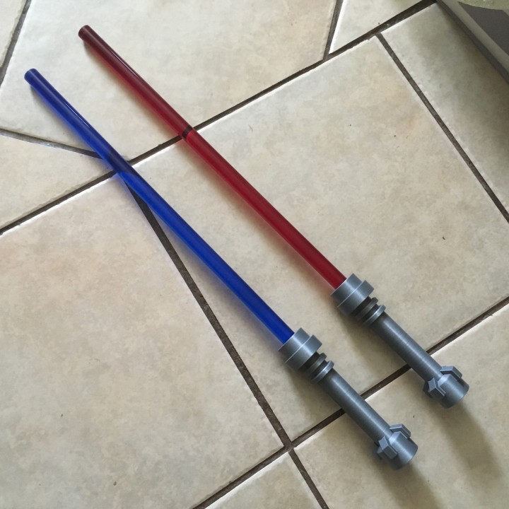 3D Printable Lightsaber (Block-Style) by James M. Drachenberg