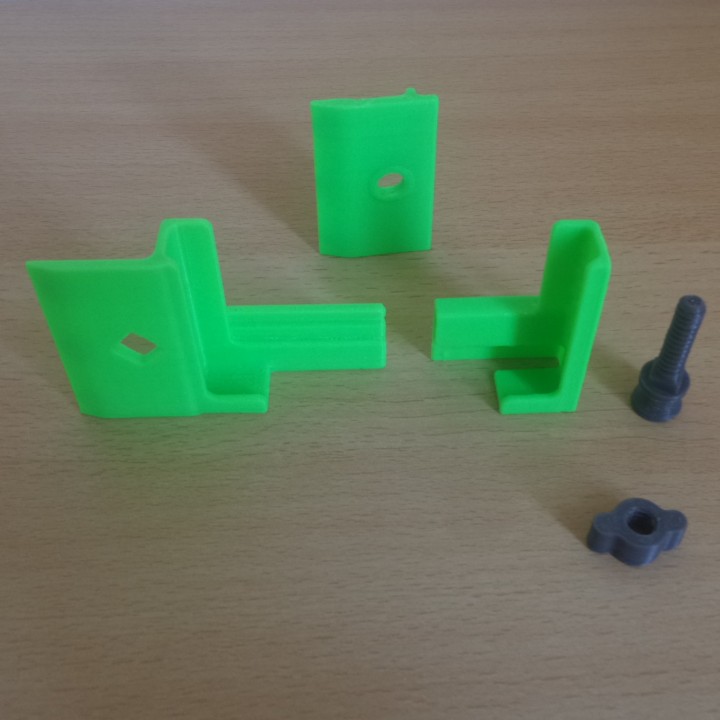 3D Printable ADJUSTABLE DUAL MONITOR SIDE-MOUNT CLIP by Marco Morata