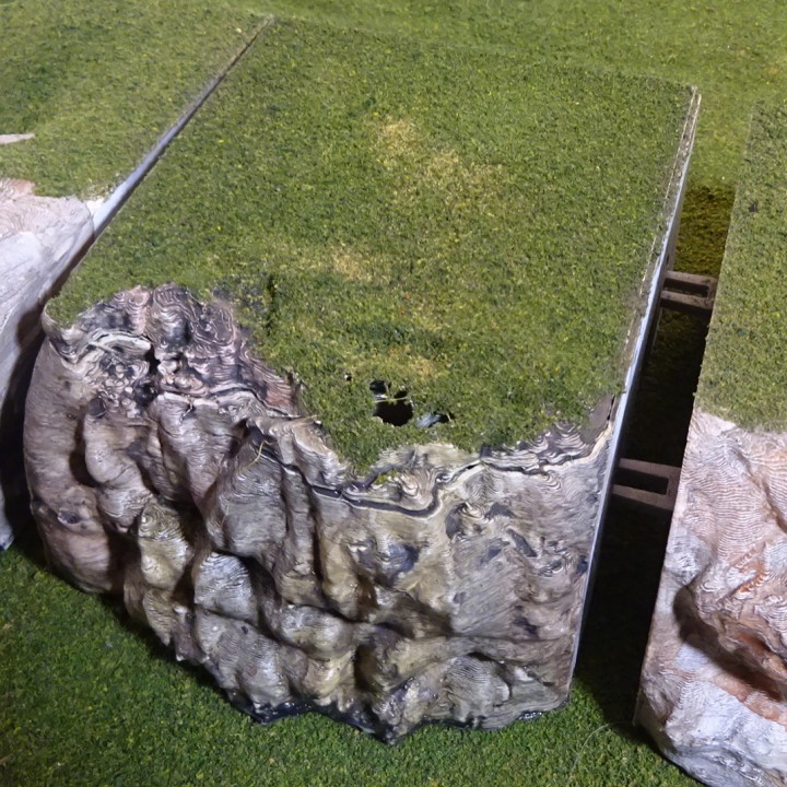3D Printable Modular wargaming hills by Terrain4Print