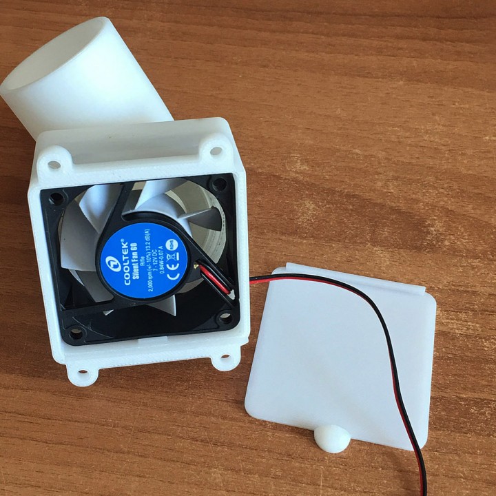 3D Printable Rotatable fumes extractor for 40 mm tube by Stefano Veronese