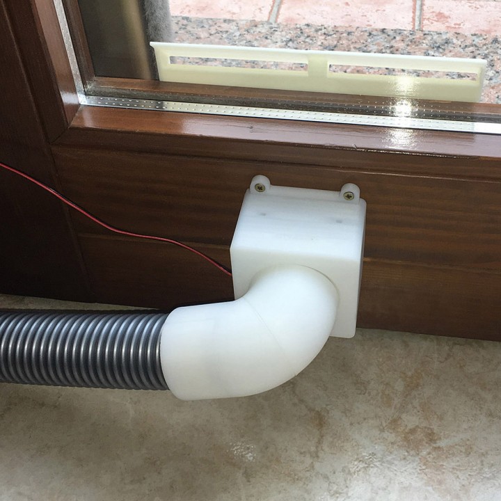 3D Printable Rotatable fumes extractor for 40 mm tube by Stefano Veronese