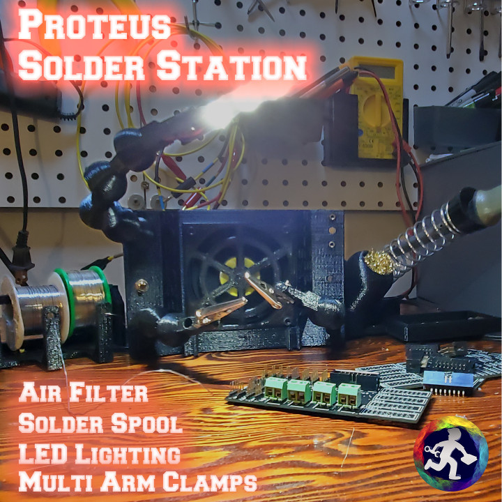 3D Printable Proteus Solder Station - 80mm fan by Protean Man