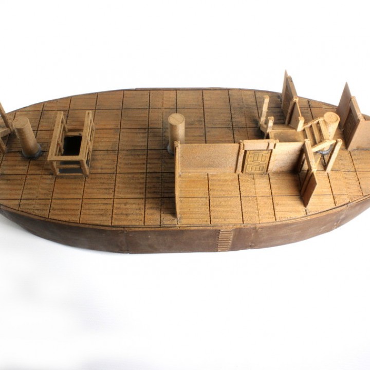 3D Printable OpenForge Pirate Ship: Upper Hold by Devon Jones