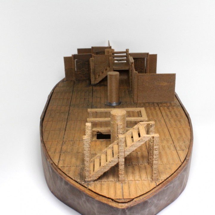 3D Printable OpenForge Pirate Ship: Upper Hold by Devon Jones