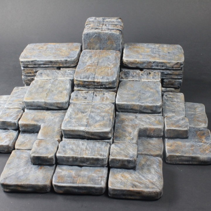 3D Printable OpenForge Dungeon Stackers by Devon Jones