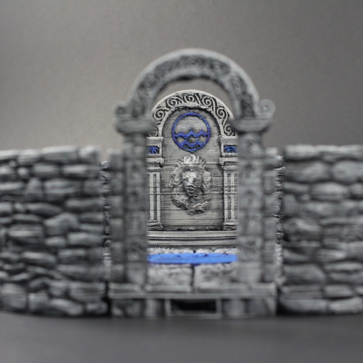 3D Printable OpenForge 2.0 Encounter: Water Shrine by Devon Jones