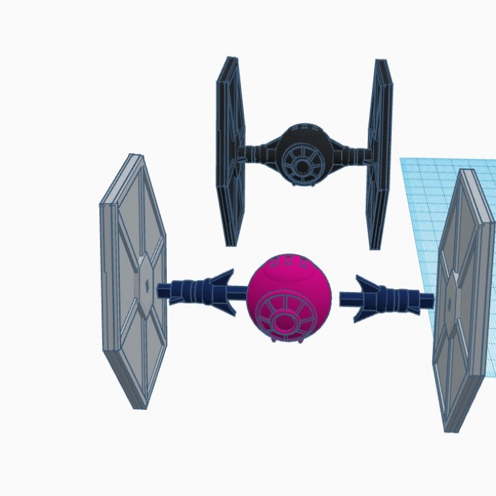 3D Printable TIE fighter from starwars by T K