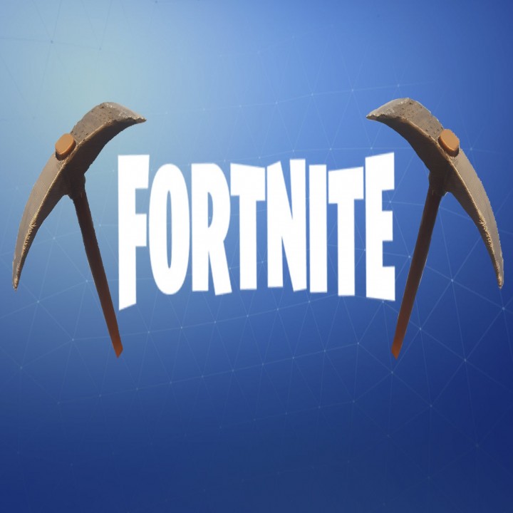 3D Printable Fortnite Default Pickaxe by Caleb Bentley