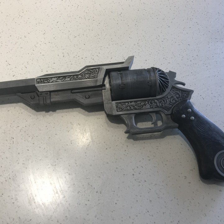 3D Print of Prompto's Revolver - Final Fantasy XV by Smeg