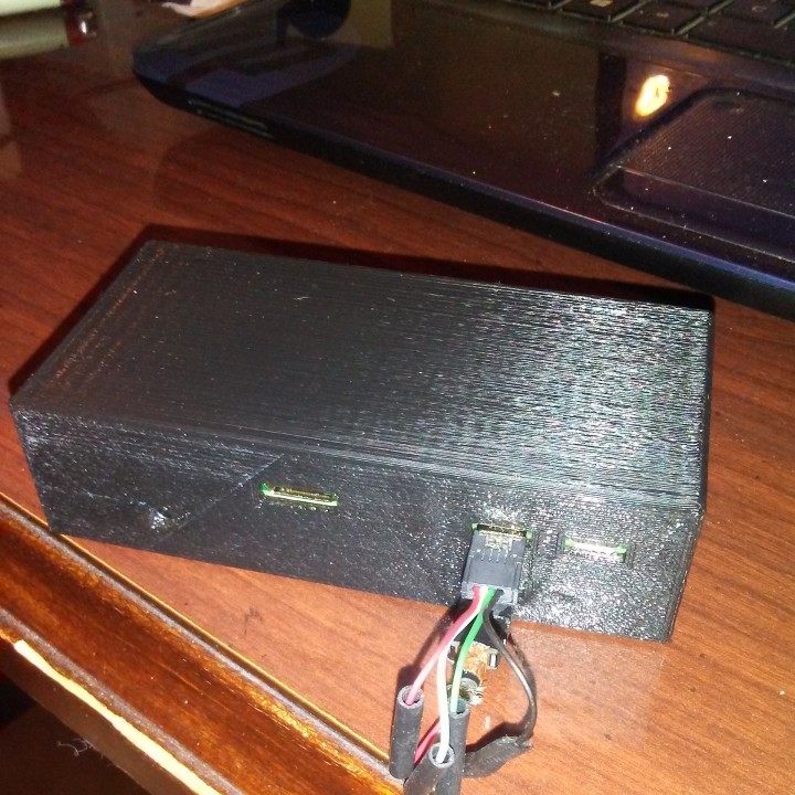 3D Printable Pi ZERO w/insignia usb hub case by Timothy L Pfeifer