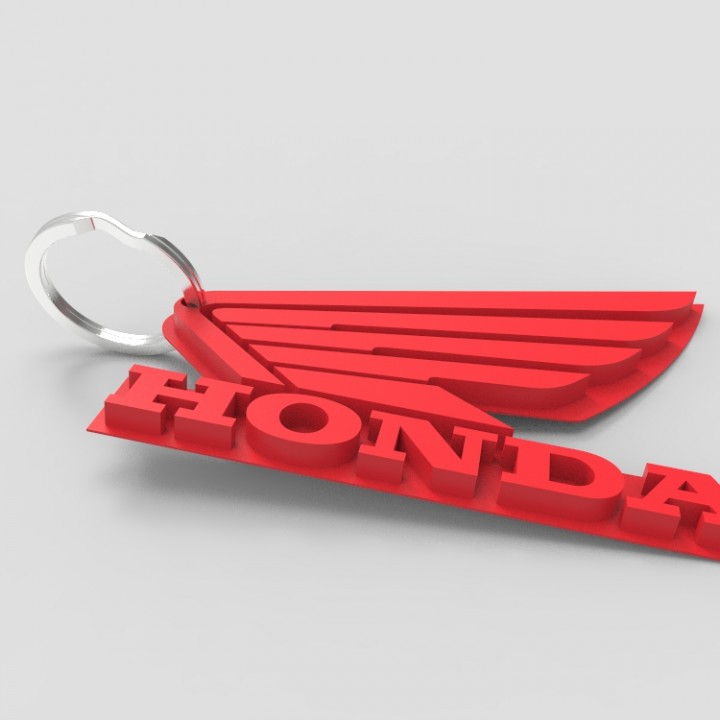 3D Printable Honda Logo Keychain by Perry Koradiya