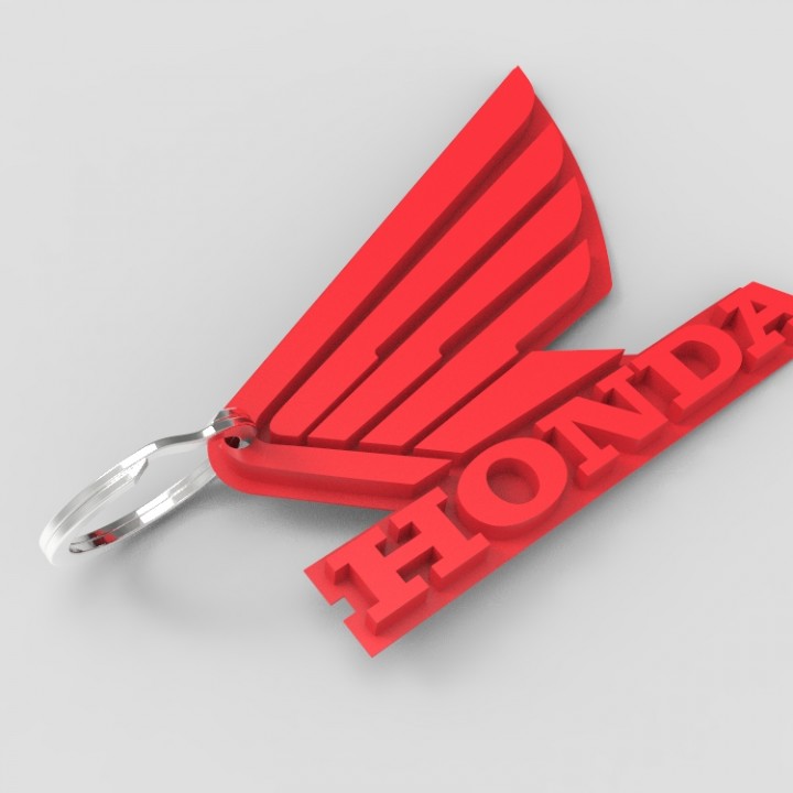 3D Printable Honda Logo Keychain by Perry Koradiya