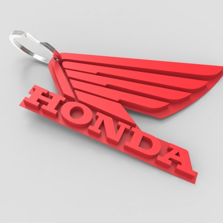 3D Printable Honda Logo Keychain by Perry Koradiya
