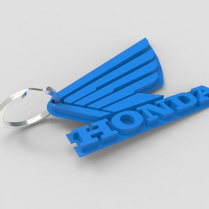 3D Printable Honda Logo Keychain by Perry Koradiya