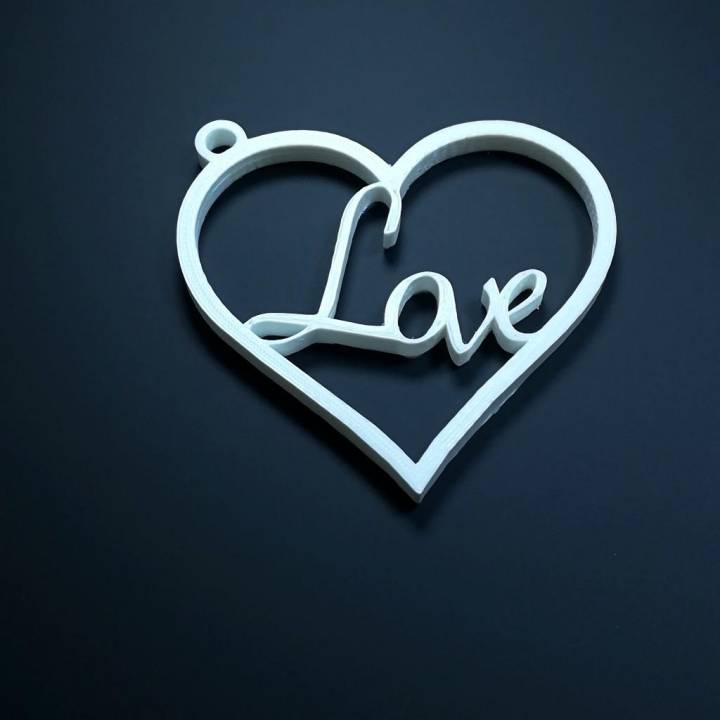 3D Printable Love Keychain by Perry Koradiya