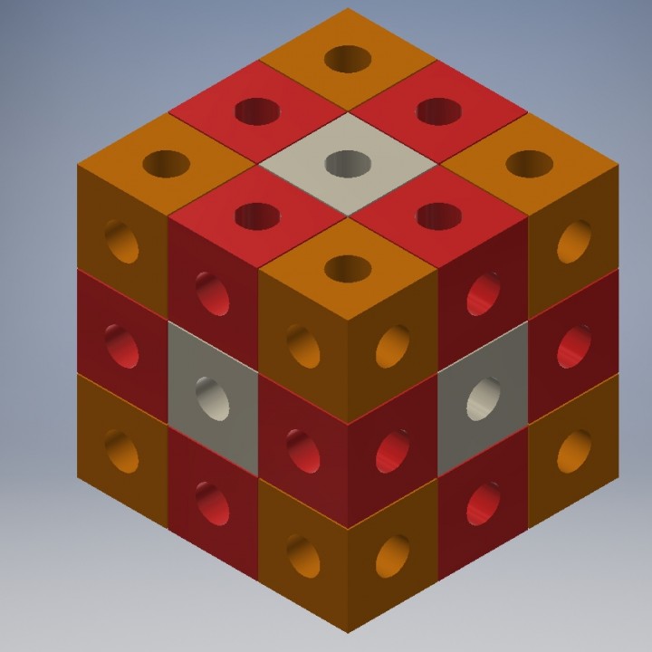 3D Printable Adaptable Rubik's Cube by jaco