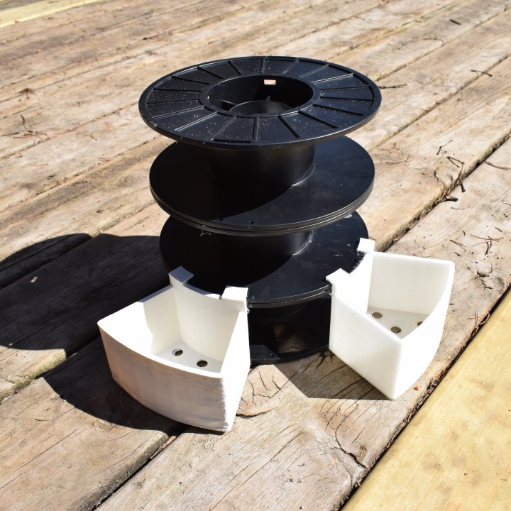 3D Printable Meltink3d Vertical Spool Garden by Tanya Wiesner