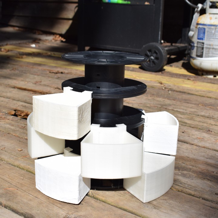 3D Printable Meltink3d Vertical Spool Garden by Tanya Wiesner
