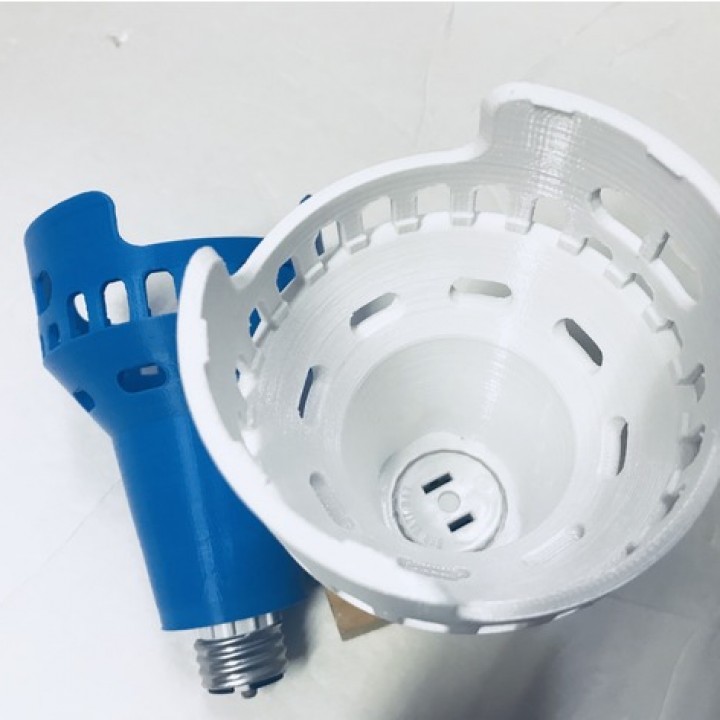 3D Printable Amazon Echo Dot Lamp Socket Mounting Bracket by Bin Sun