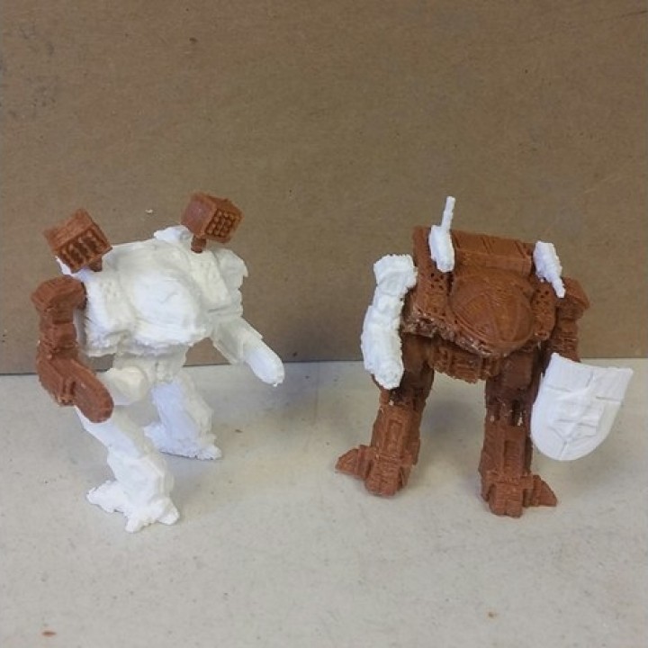 3D Printable Modular Mech Base Set by Michael Hersel