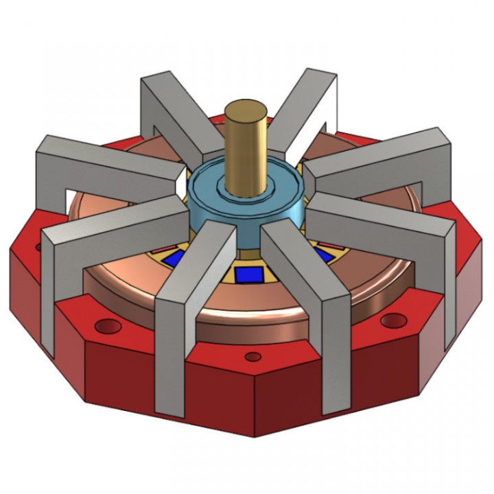 3D Printable TFM 8 - 3d printed Transverse Flux Generator by Tetiana ...