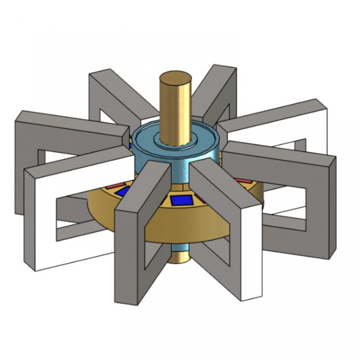 3D Printable TFM 8 - 3d printed Transverse Flux Generator by Tetiana ...