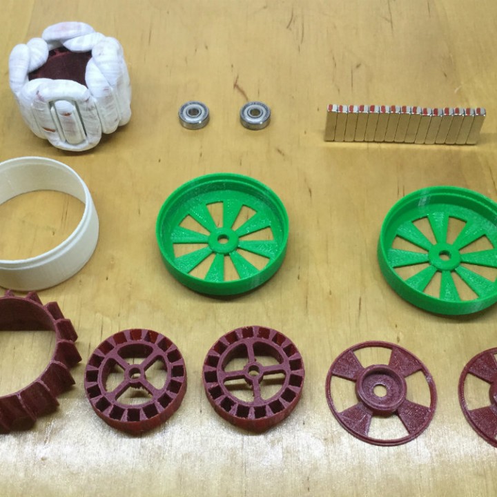 3D Printable Gen6 - 3d printed, Halbach Array electric power generator ...